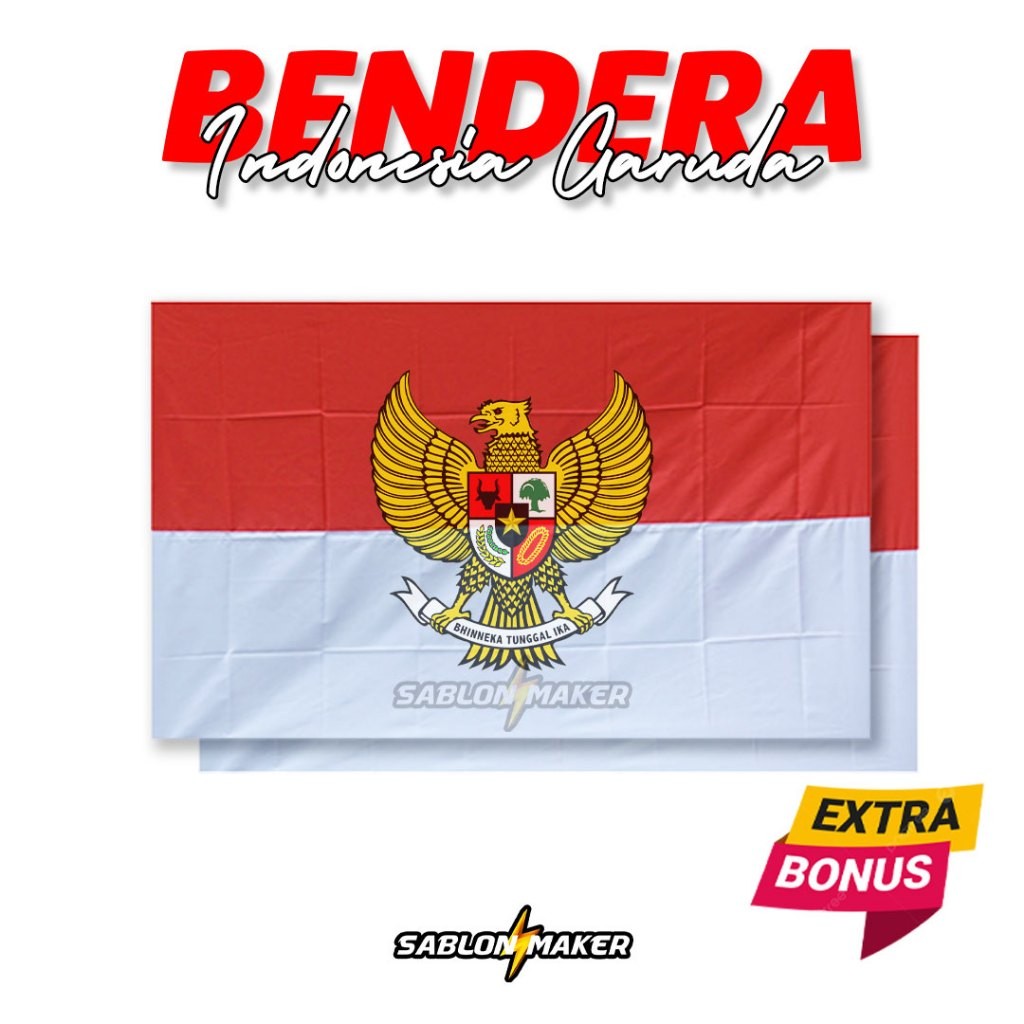 Jual Flowpartt Bendera Garuda Indonesia Bineka Tunggal Ika Merah Putih ...