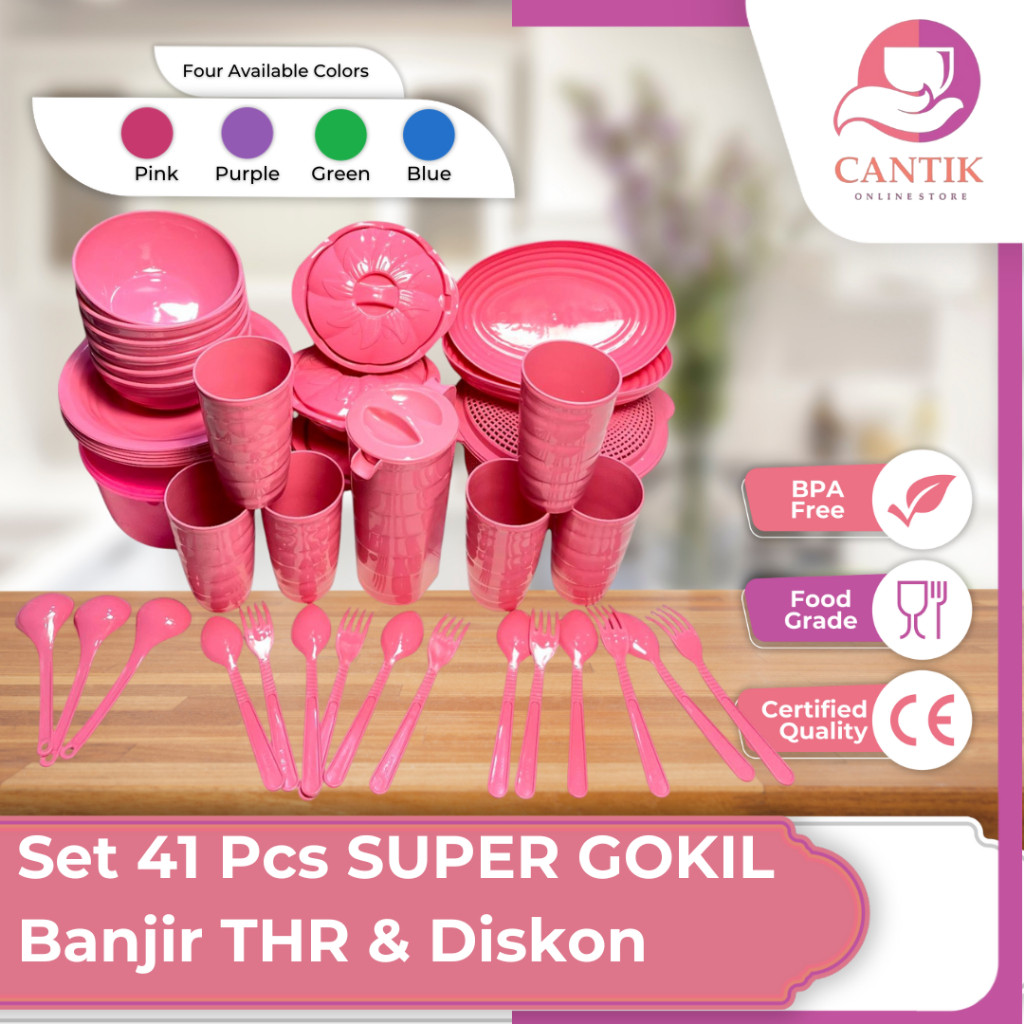 Jual Paket Prasmanan Set 41 Pcs SUPER GOKIL/6 Piring Bulat / 6 Mangkok ...