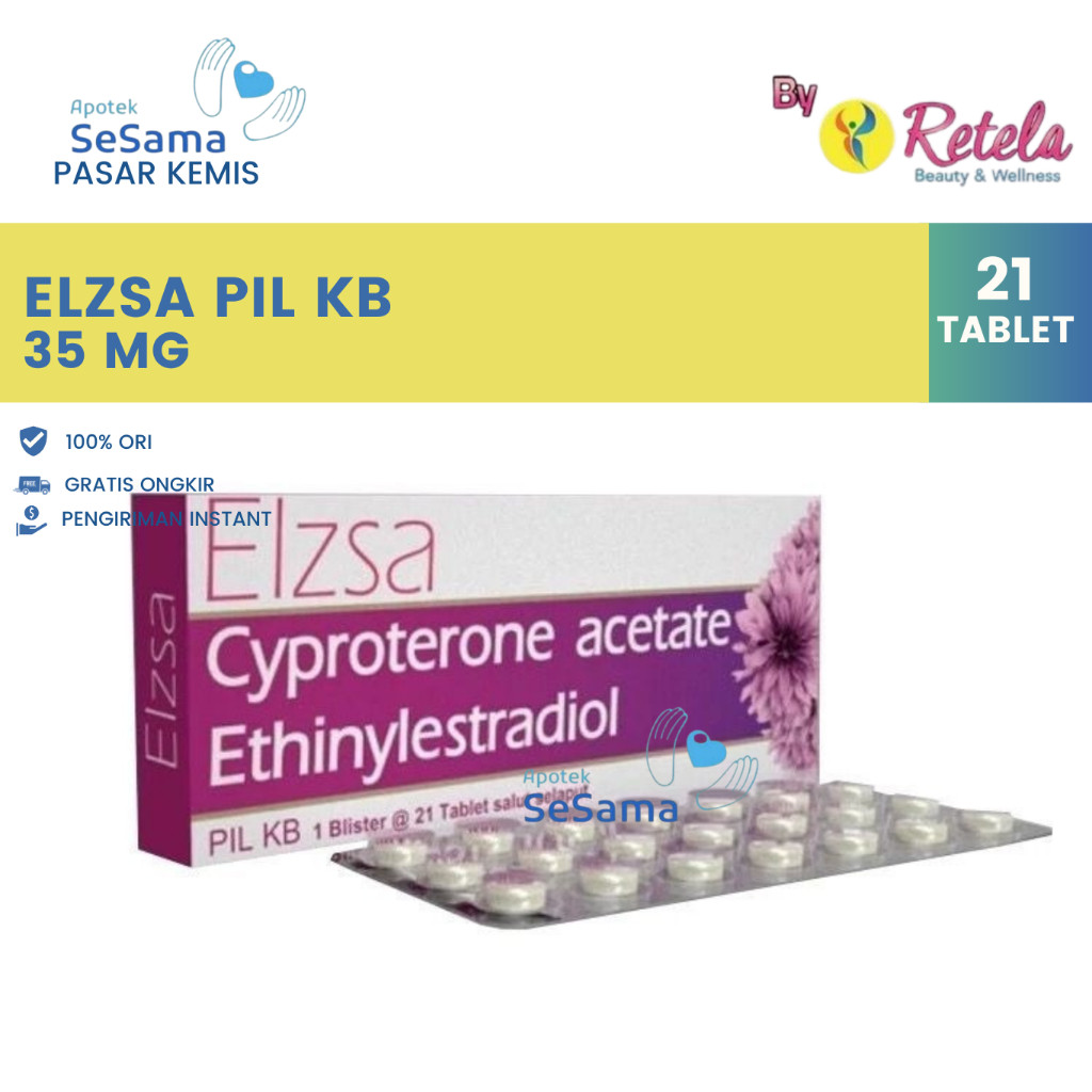Jual ELZSA 35MG PIL KB 1 BLISTER 21 TABLET SALUT GULA | Shopee Indonesia