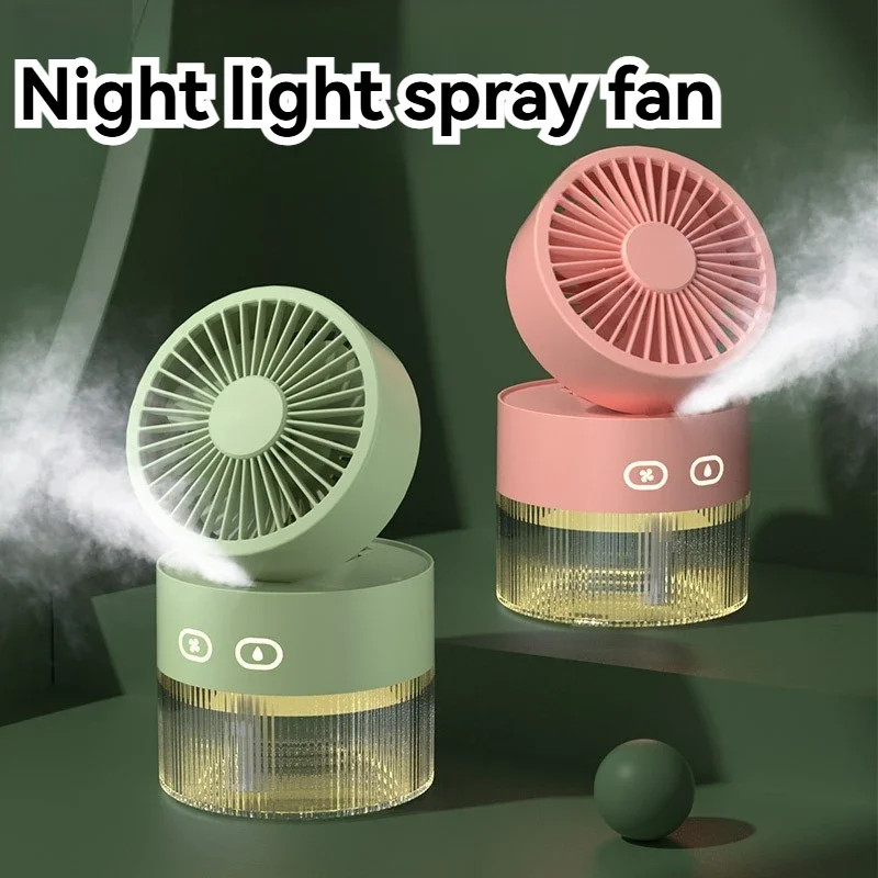 Jual Portable Air Humidifier Fan Desktop Foldable Water Spray Mist Fan ...
