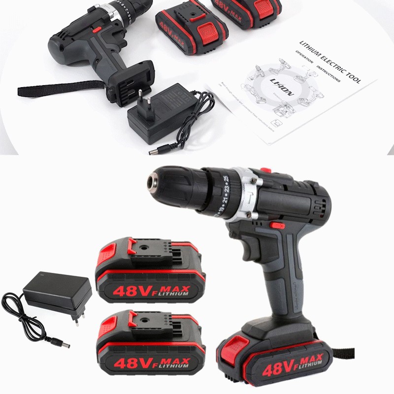 Jual 48VF 3 In 1 Obeng Bor Listrik Tanpa Kabel Baterai Lithium Kunci ...