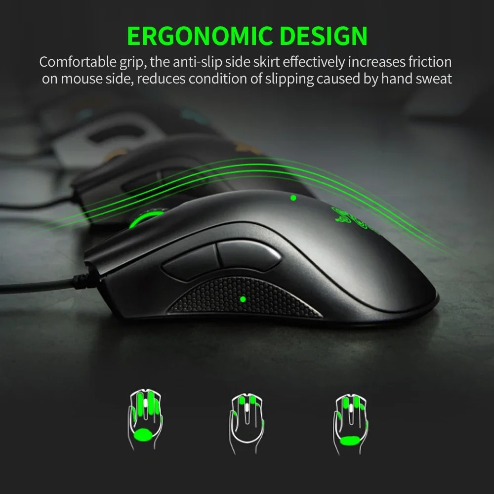 Jual Original Razer DeathAdder Essential Standard Wired Gaming Mouse ...