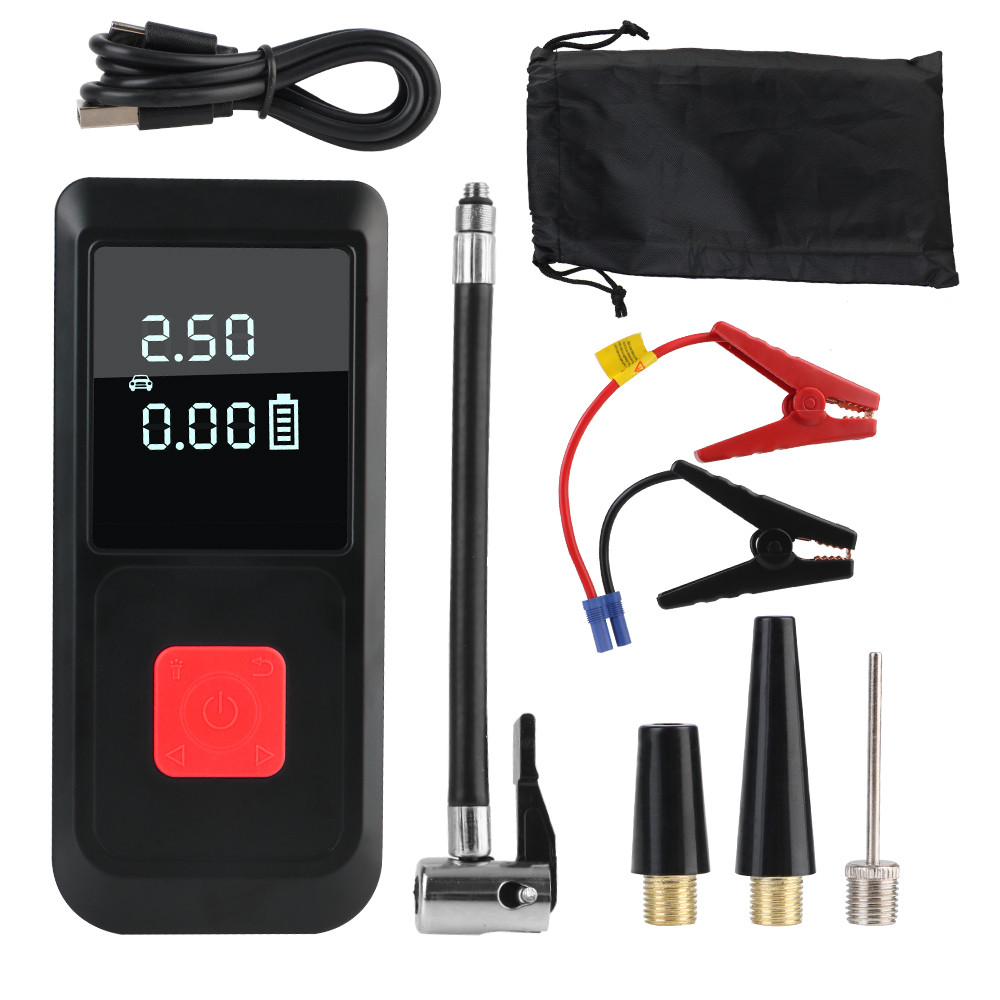 Jual 1000A Peaks Jump Starter with Air Compressor Automobile Battery ...