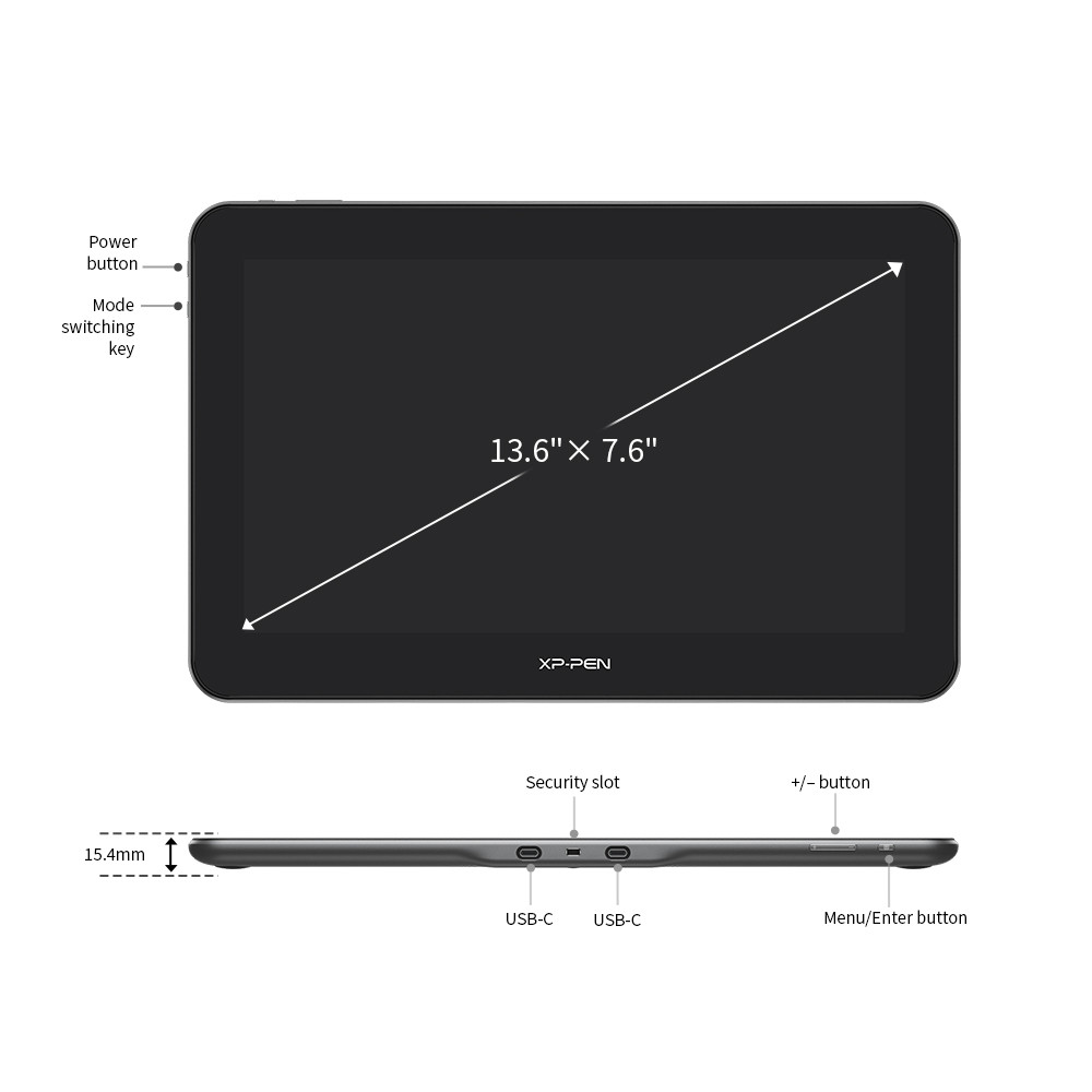 Jual XPPen Artist Pro 16TP 4K Ultra HD Graphic Monitor Multi Touch ...