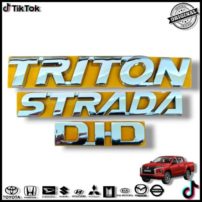Jual Emblem Logo Tulisan Triton Strada Did Komplit Mitsubishi Triton ...