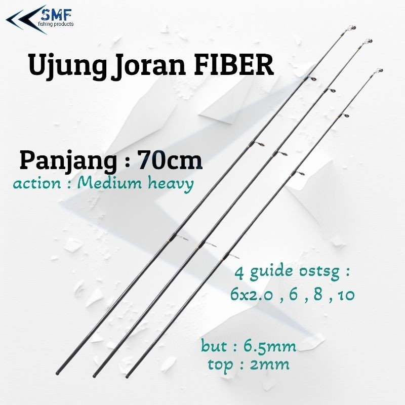 Jual Ujung joran fiber solid 70cm / Top section joran / atasan joran ...