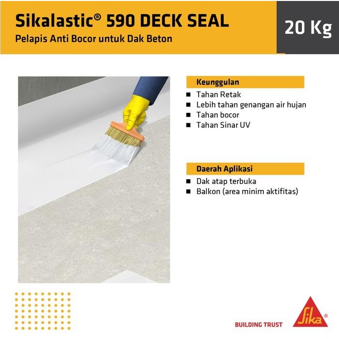 Jual Terbatas!! Deck Seal Sikalastic-590 20Kg. Waterofing Atap & Dak ...