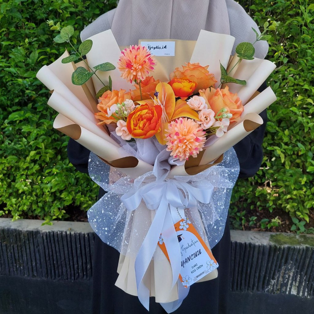 Jual Buket Bunga Hand Bouquet Bunga Tangan Wisuda Ulang Tahun | Shopee ...
