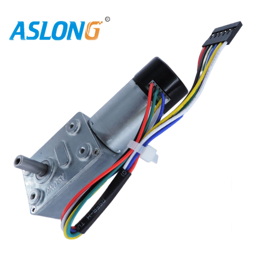 Jual Motor DC 12V 24V Turbo Worm dengan Encoder Pengurangan Kecepatan ...