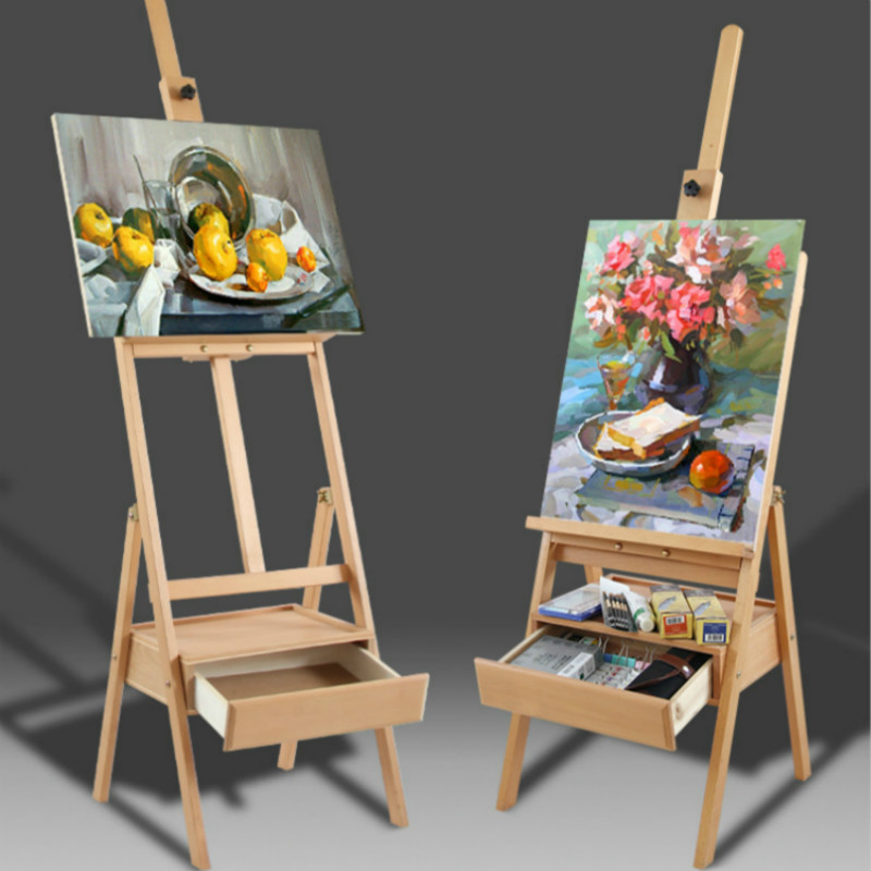 Jual Easel Caballete De Pintura with Drawer Artist Oil Paint Easel ...