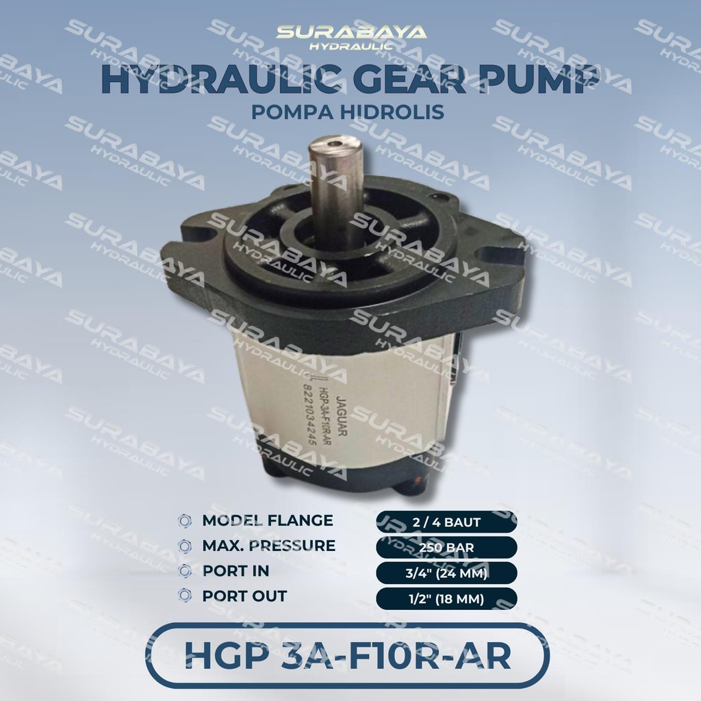 Jual HGP 3A-F10R-AR | GEAR PUMP Hydraulic Pompa Hidrolik Hidrolis HGP-3 Jaguar | Shopee Indonesia