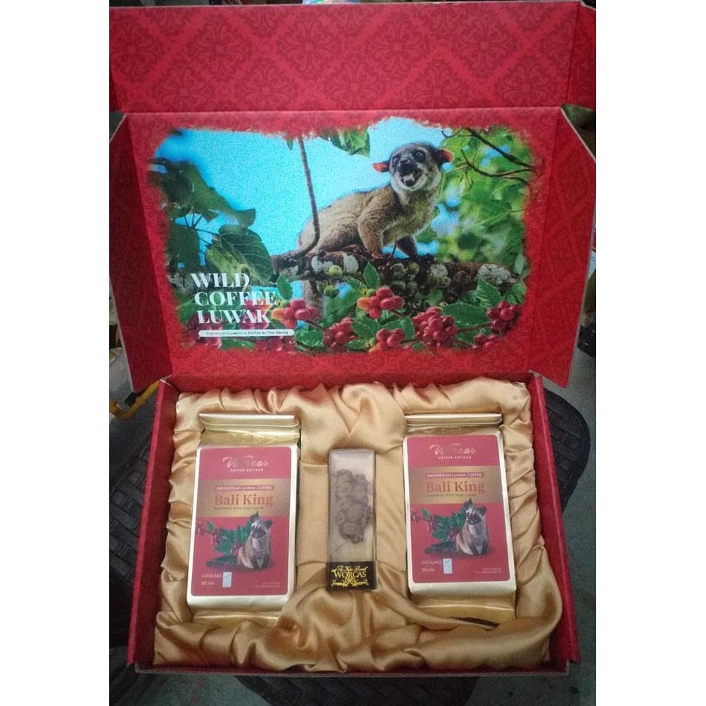 Jual KOPI LIAR LUAK COFFEE BALI KING WORCAS 100 GRAM GIFT BOX | Shopee ...