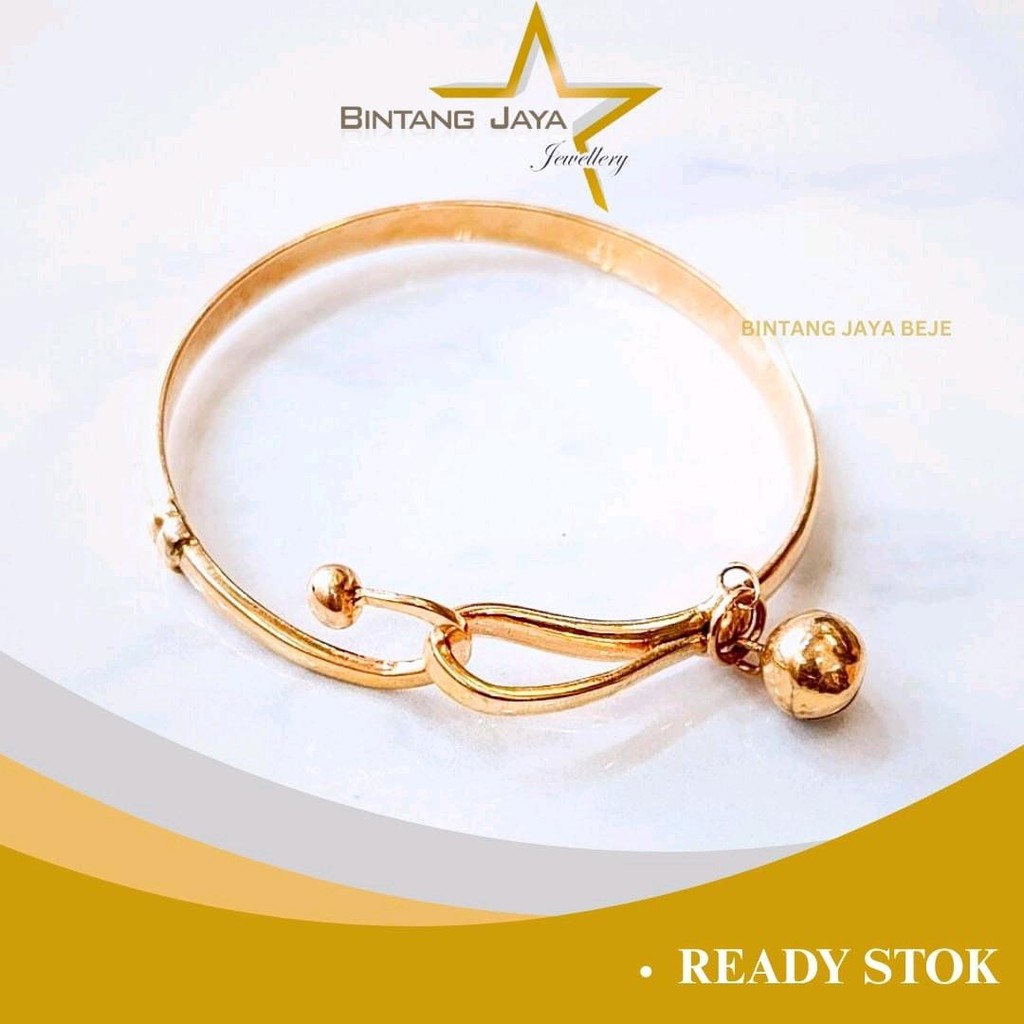 Jual Gelang Emas Asli Suasa Lonceng Tunggal Kadar 10K (SWASA) Berat 14 ...