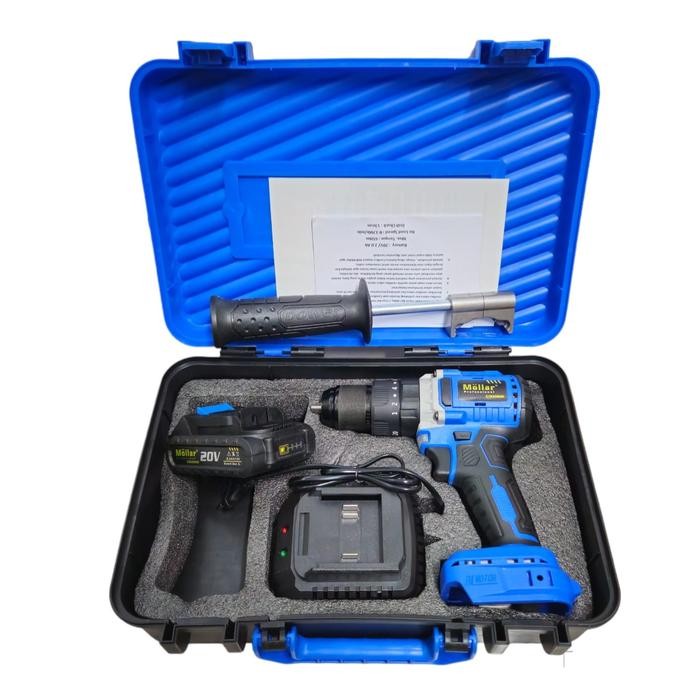 Jual MOLLAR CID20600 Mesin Bor Cordless Brushless Impact Drill 20v ...