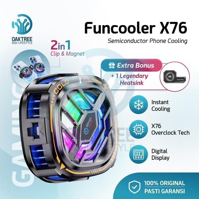 Jual Oaktree Funcooler X76 Fan Cooler HP Pendingin HP Tablet Cooling ...
