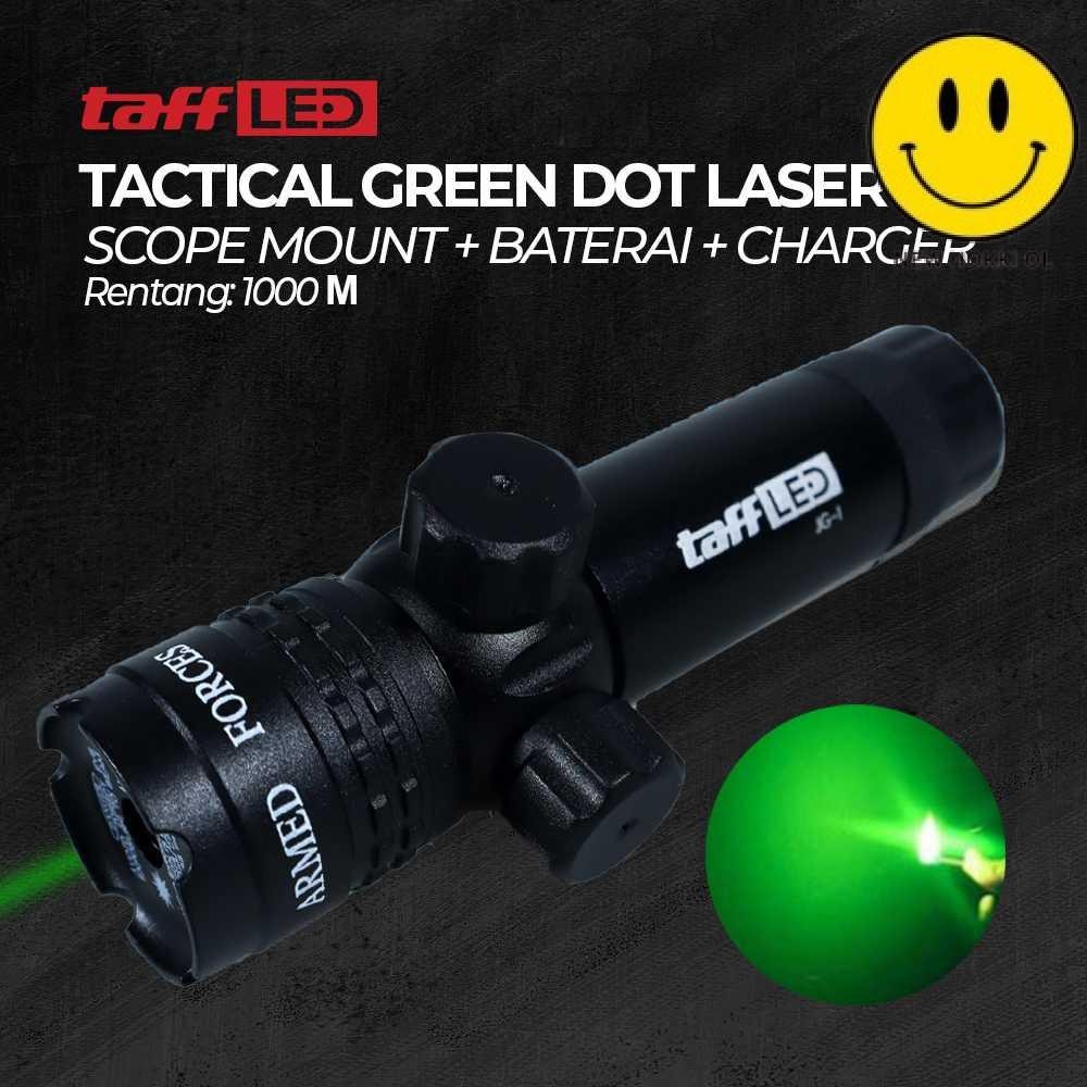 Jual TaffLED Laser Tactical Green Dot Scope Mount Baterai Charger - JG-1 | Shopee Indonesia