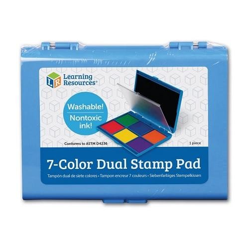 Jual Learning Resources 7 Color Dual Stamp Pad Two-Sided Ink Pad with ...