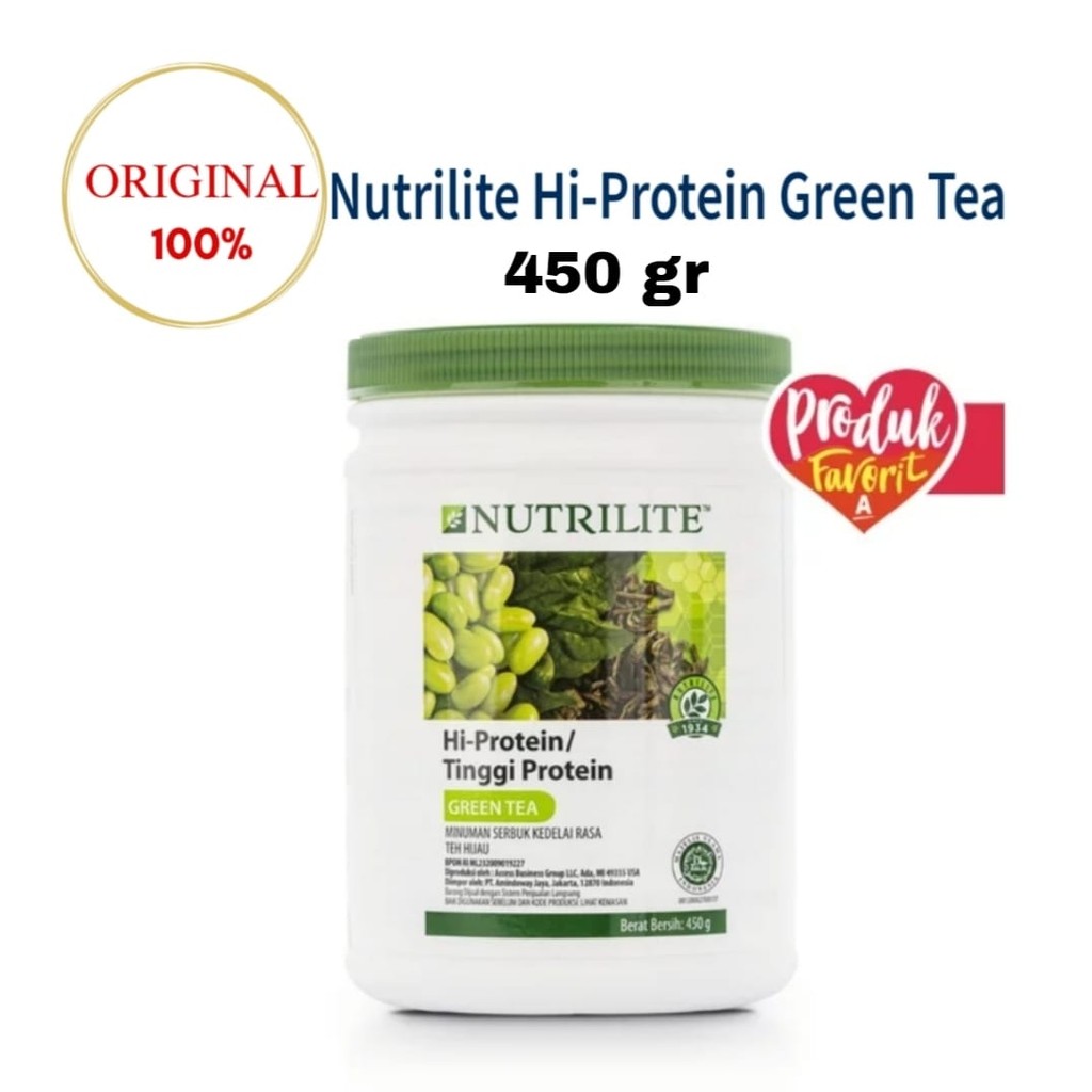 Jual Nutrilite Hi Protein Green Tea 450 gr Amway Original produk ...