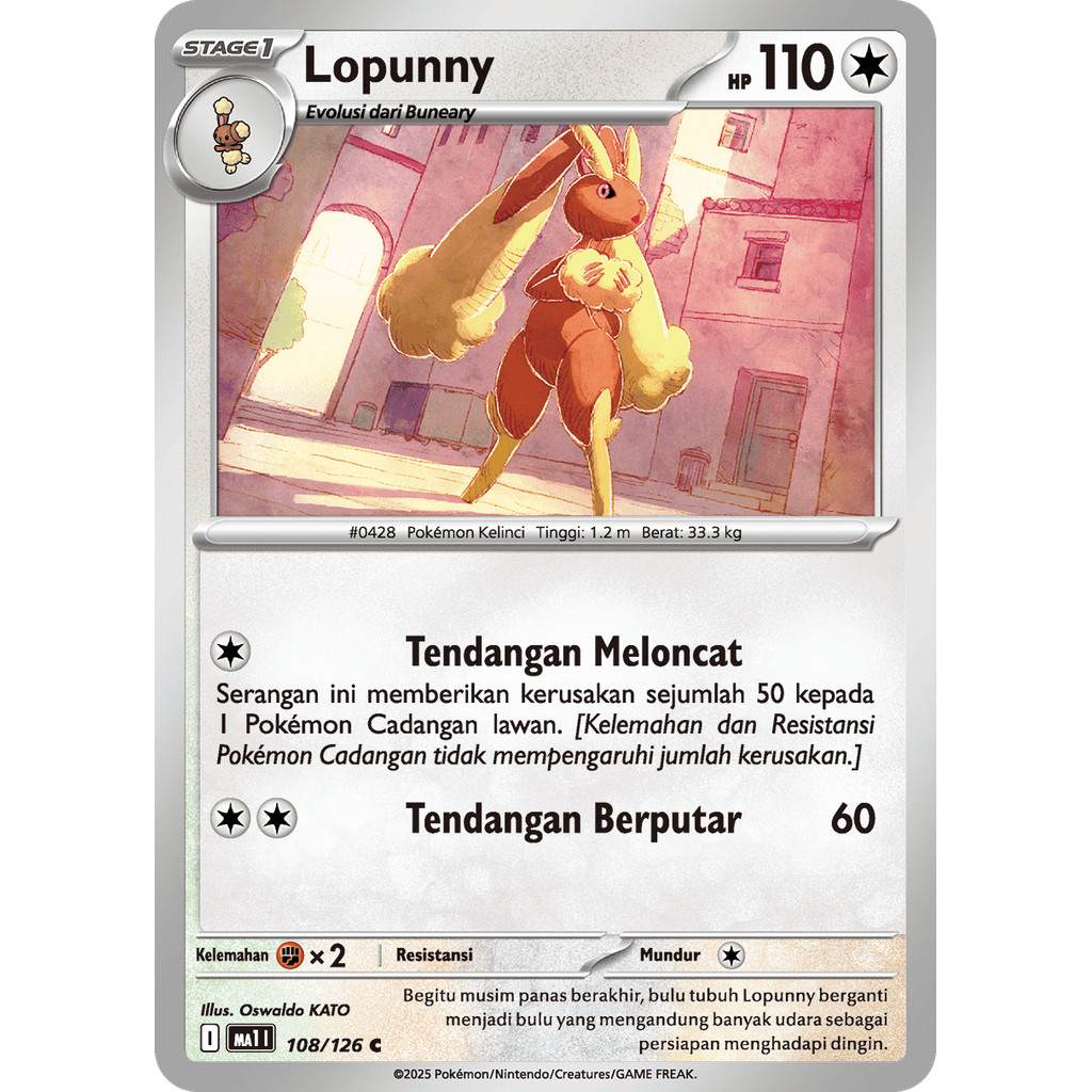 Jual Lopunny C ma1 108/126 - Evolusi Mega - POKEMON TCG INDONESIA ...