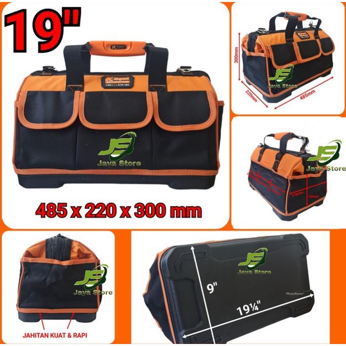 Jual TOOL BAGS SET WEAR RESISTANT PROTECTION TOOL BOX/TAS TUKANG 19 ...