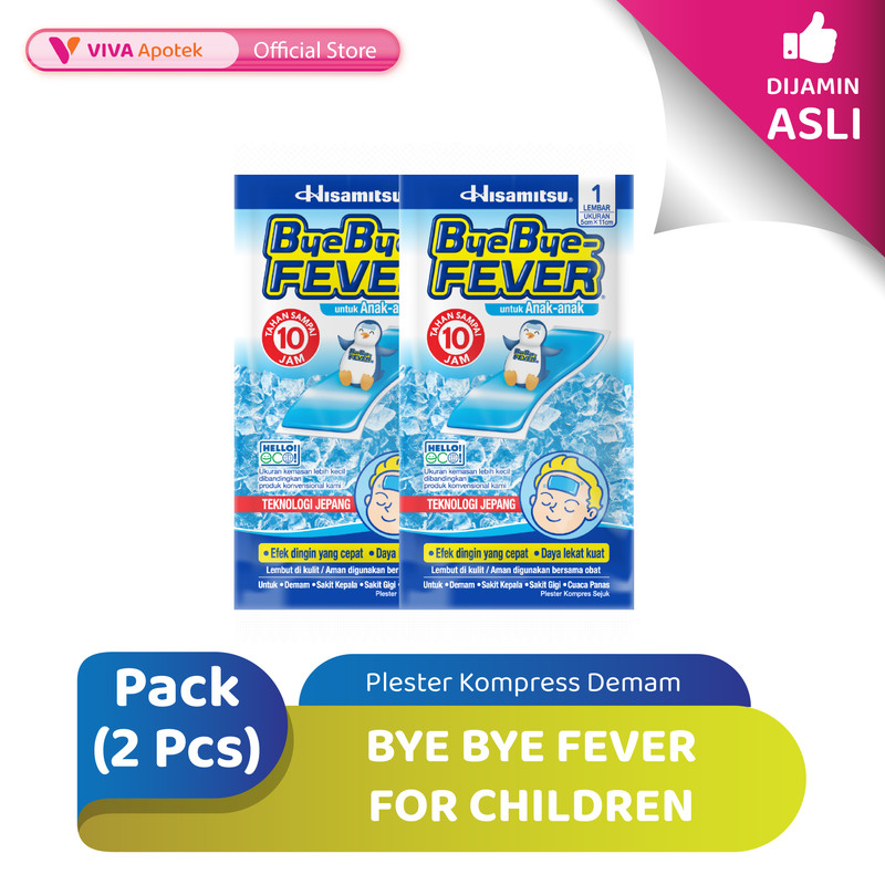 Jual [PAKET HEMAT] Bye Bye Fever For Children Plester Kompress Demam ...