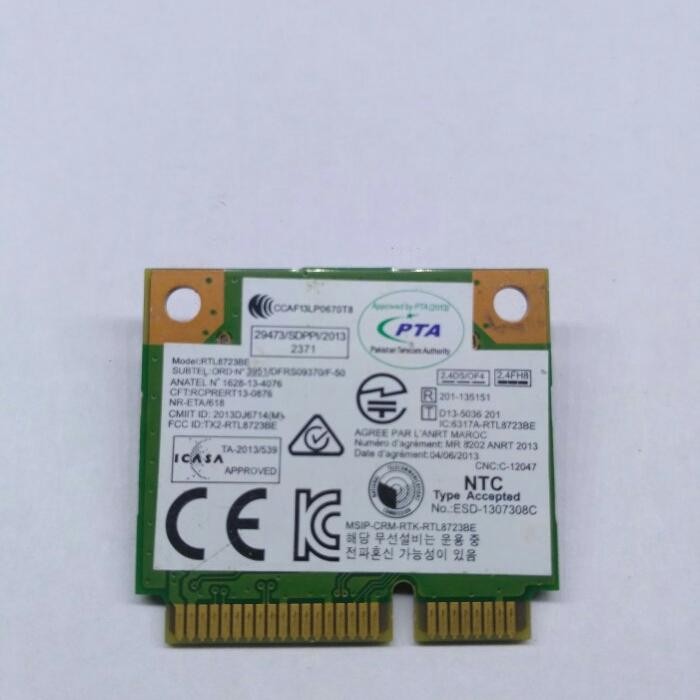 Jual WIFI CARD REALTEK RTL8723BE 802.11BGN + BT PCIE HALF WCBN611LH-AD ...