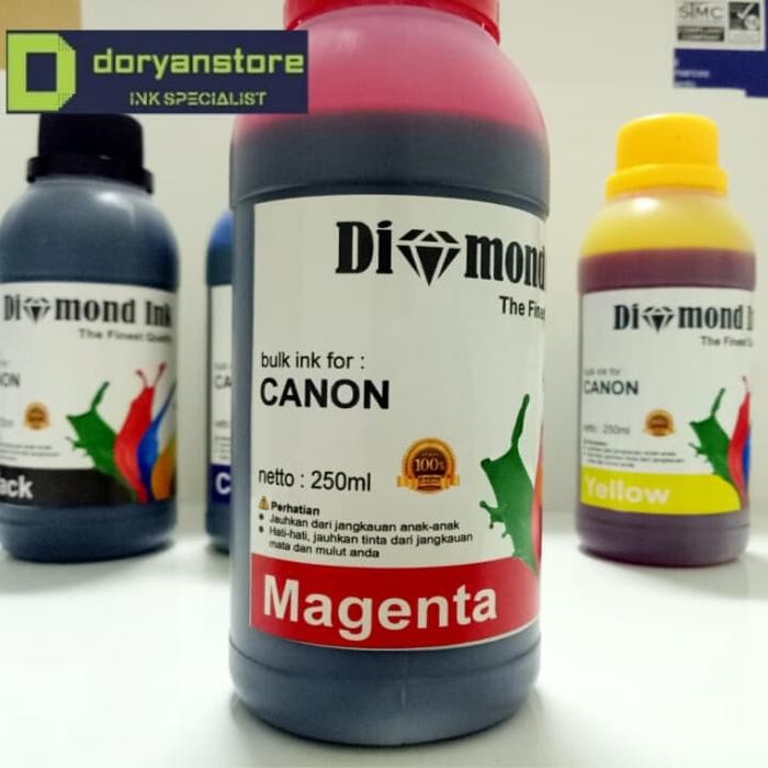Jual Paket Tinta Canon Isi Ulang / Refill 250Ml Diamond Ink | Shopee ...