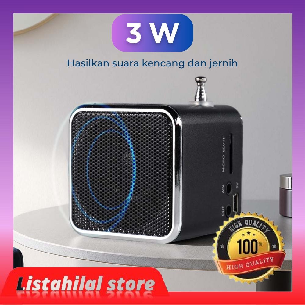Jual NBY Speaker Bluetooth Portable Mini MP3 Player FM Radio 3W - TD ...