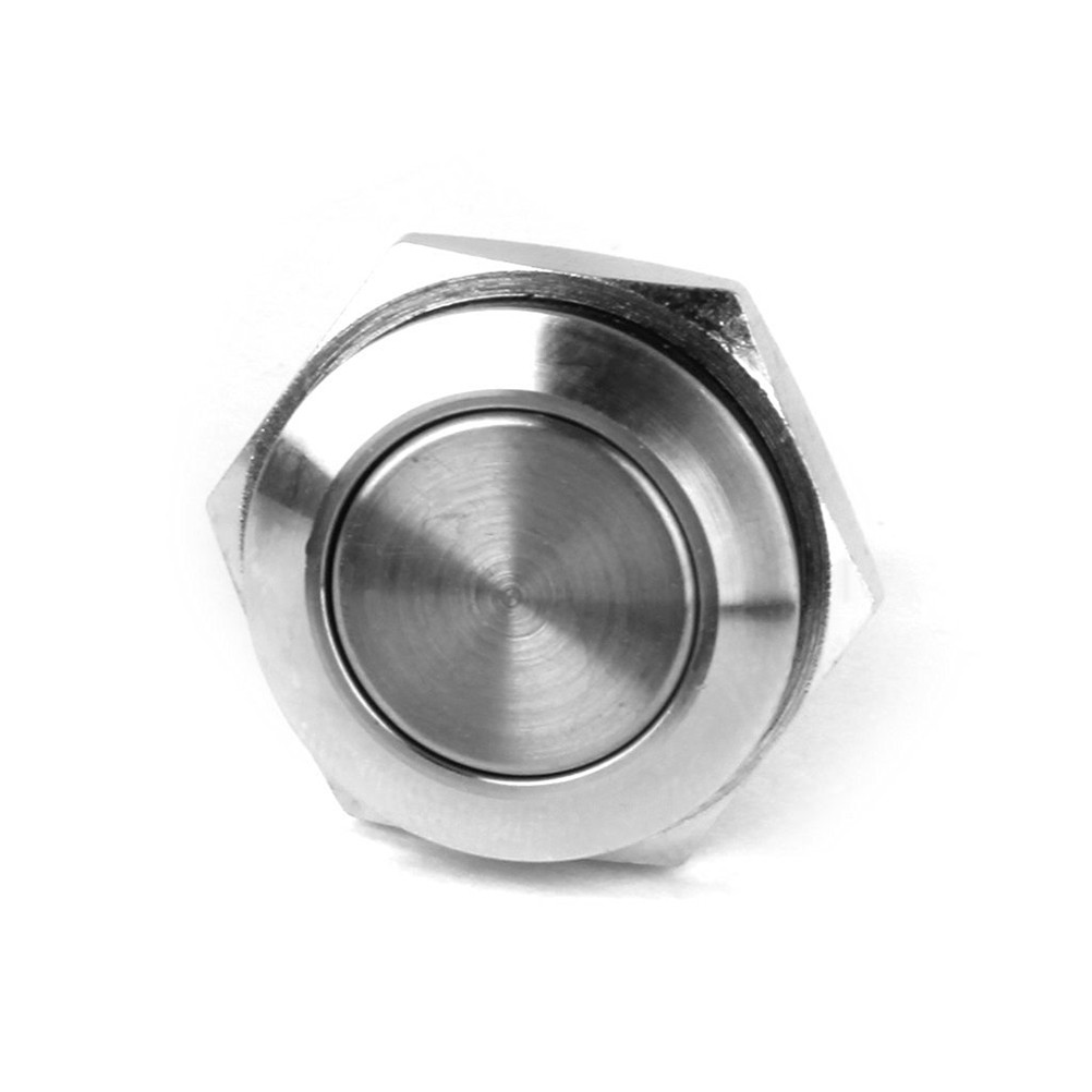 Jual IMPORT 16 Mm Horn Push Button Stainless Steel Switch Momentary Jog ...