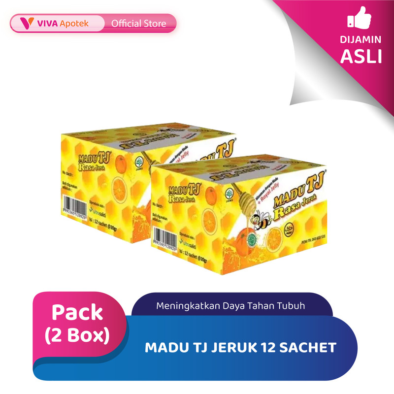 Jual [PAKET HEMAT] Madu TJ Jeruk 12 Sachet Meningkatkan Daya Tahan ...
