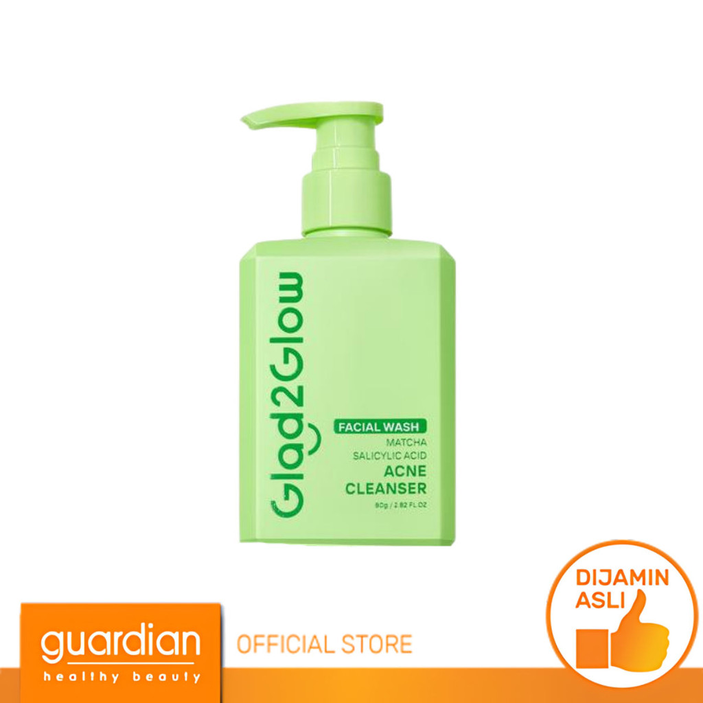 Jual Glad2Glow Matcha Salicylic Acid Acne Facial Cleanser 80ml | Shopee ...