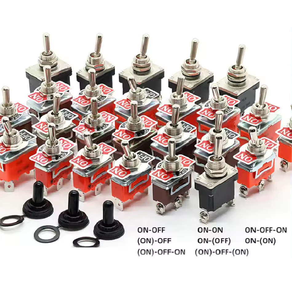Jual IMPORT 15A 250V Power rocker toggle switch waterproof cover SPDT ...