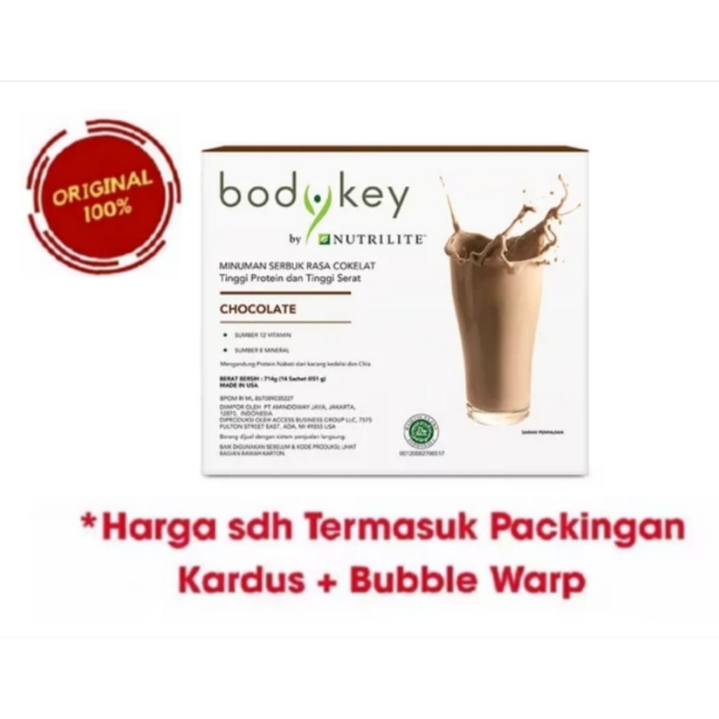 Jual Nutrilite Bodykey / Body Key Chocolate Amway Original exp 2026 100 ...