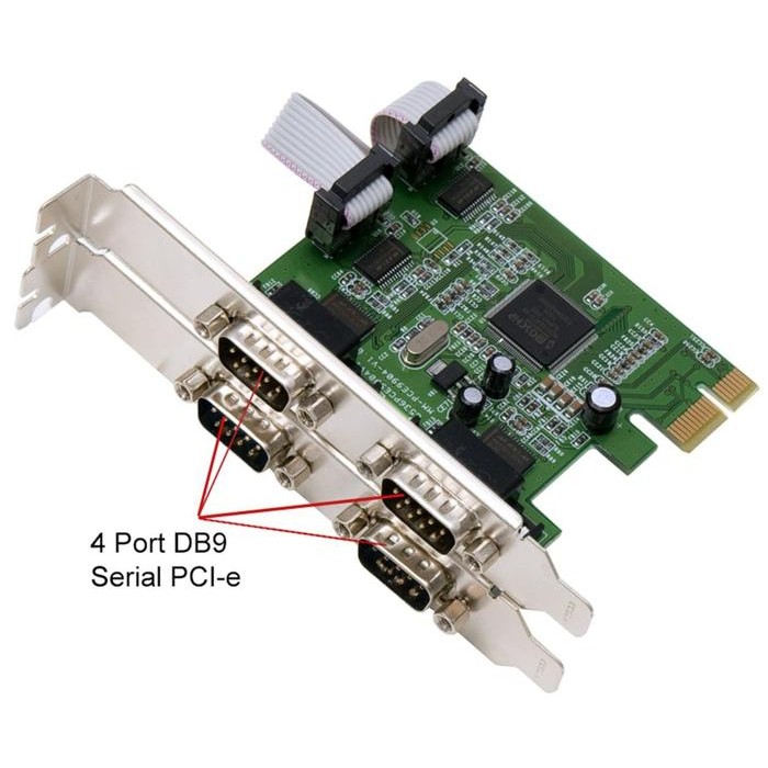 Jual PCI EXPRESS X1 SERIAL DB9 4 PORT I/O CARD MOSCHIP - PCI-E RS-232 ...