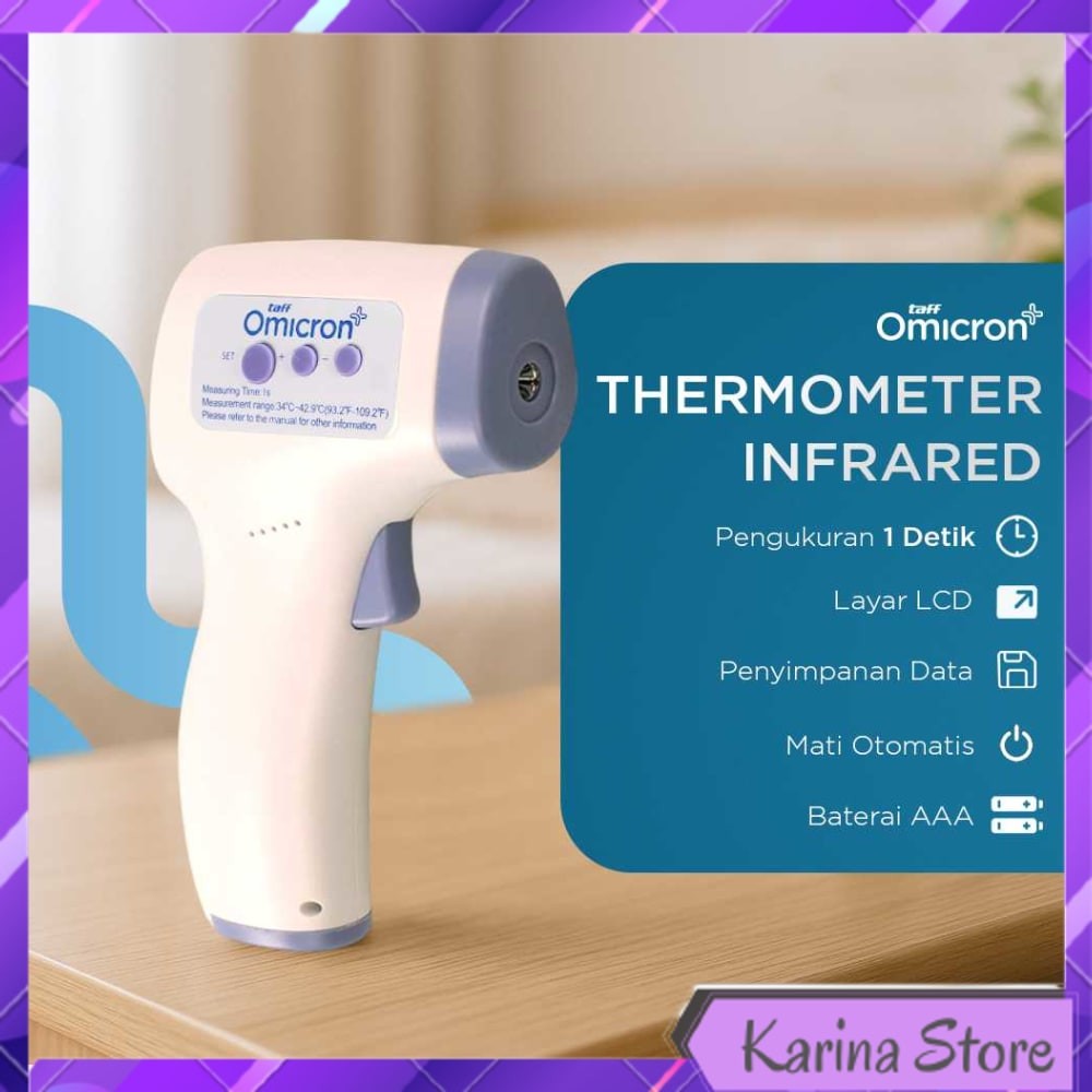 Jual TAFFOMICRON TERMOMETER SUHU BADAN DIGITAL THERMOGUN INFRARED ...
