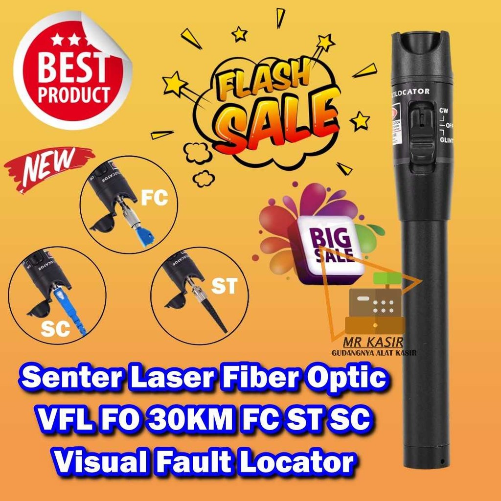 Jual Senter Laser Fiber Optic VFL FO 30mW 30KM FC ST SC Visual Fault ...
