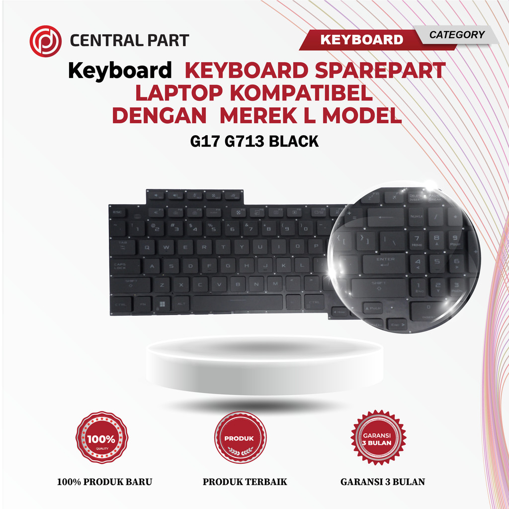 Jual KEYBOARD ASUS ROG STRIX G17 G713 BLACK / PRODUK BARU | Shopee ...