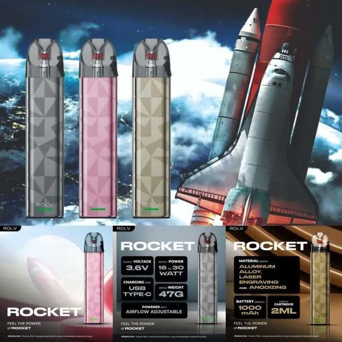 Jual ROLV ROCKET POD KIT 30W 1000MAH AUTHENTIC 100% | Shopee Indonesia