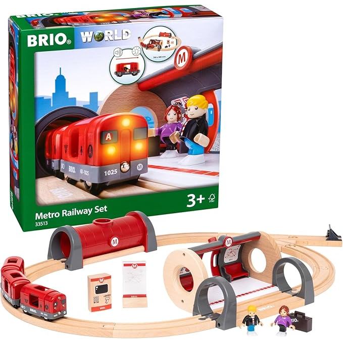 Jual BRIO Metro Railway Set - 20-Piece FSC-Certified Wood Set | Shopee ...