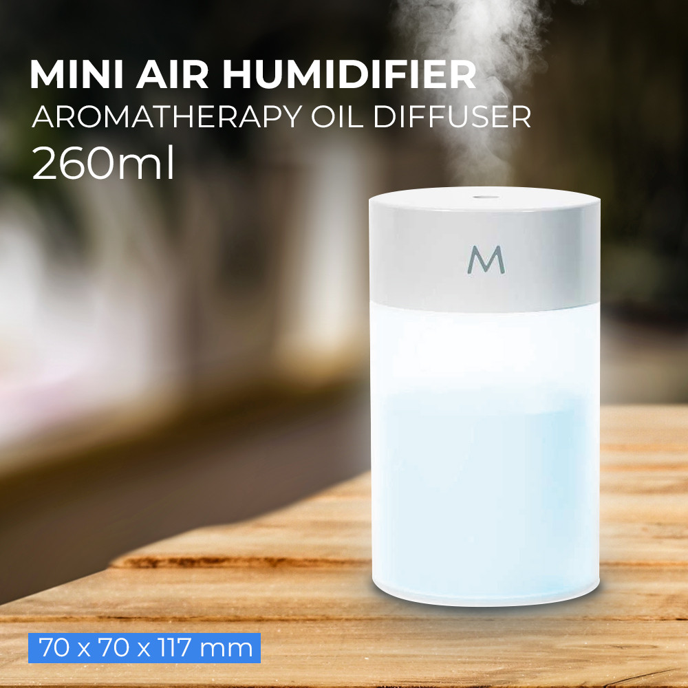 Jual Air Humidifier Mini Car Home Ultrasonic Diffuser RGB 260ml Praktis ...