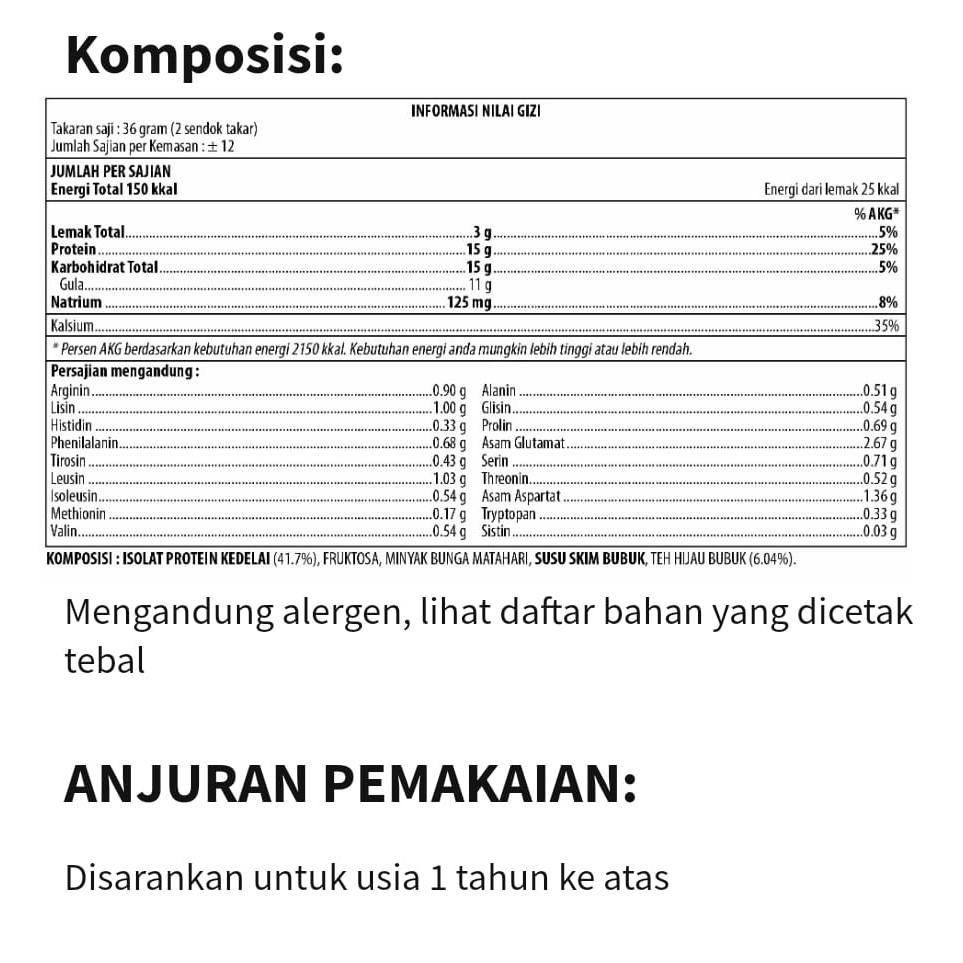 Jual Nutrilite Hi Protein Green Tea 450 gr Amway Original exp 2026 ...