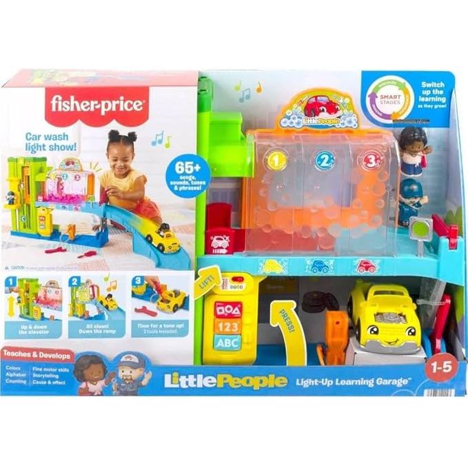 Jual Fisher Price Little People Toddler Toy Light Up Learning Garage ...