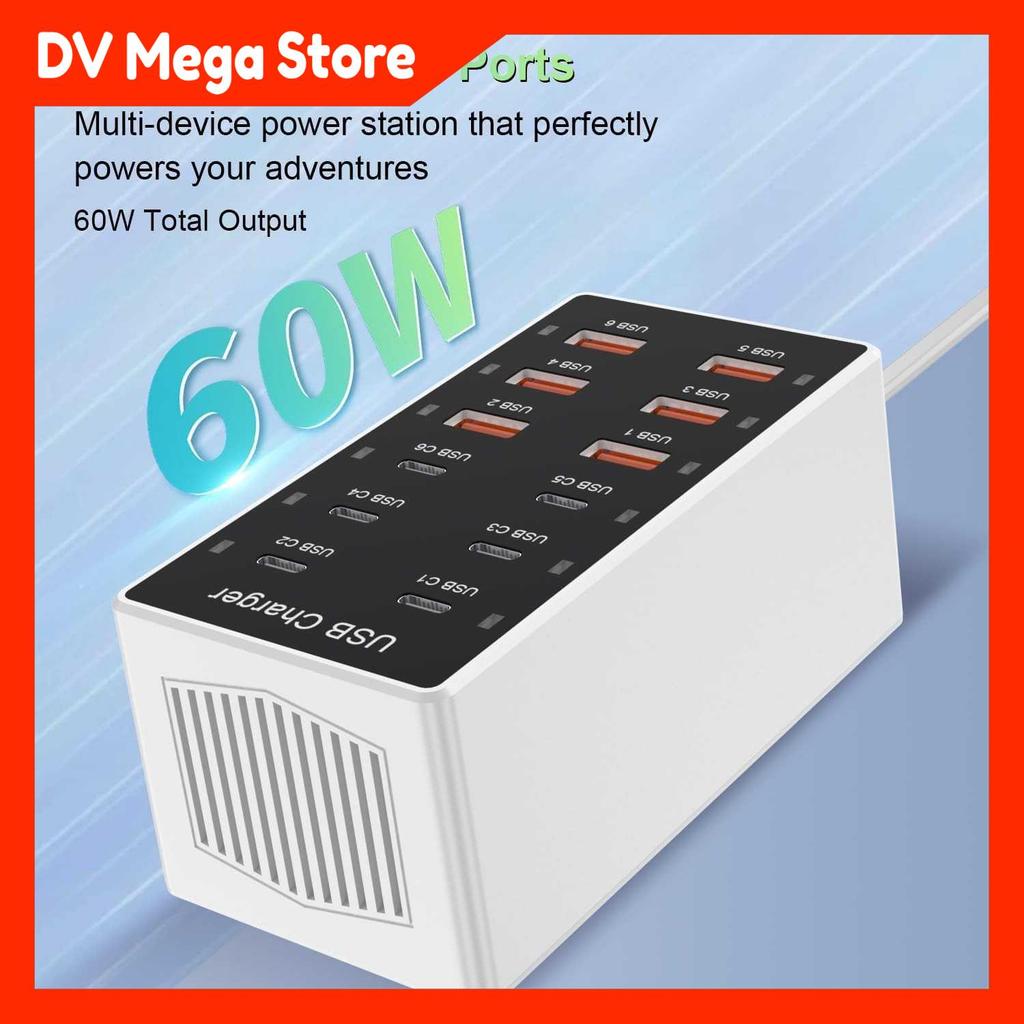 Jual DV Mega Store BANGGOOD USB Hub Charger 12 Multi Port Type C 5V/2 ...