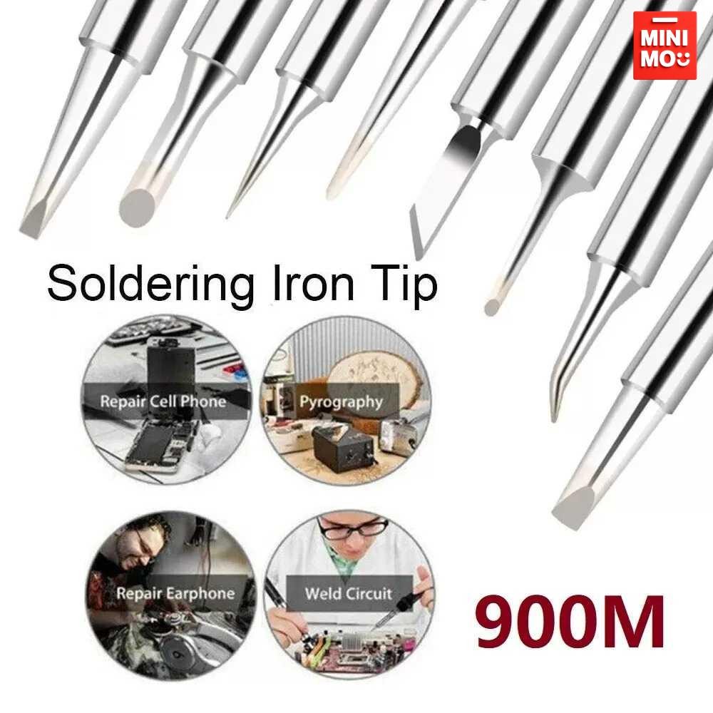 Jual Minimo Set Mata Solder Iron Tip Welding Tin Head 900M-T Tip 10 PCS ...