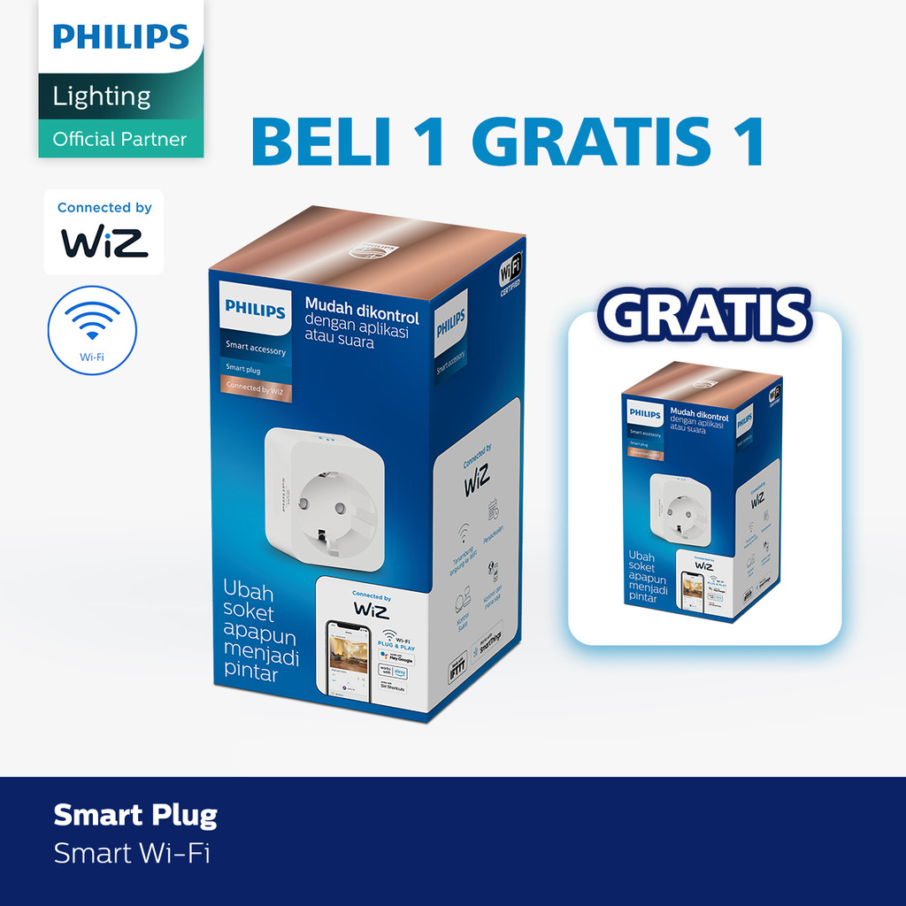 Jual Beli 1 Gratis 1 Philips Smart WiFi Accessory – Smart Plug | Shopee ...