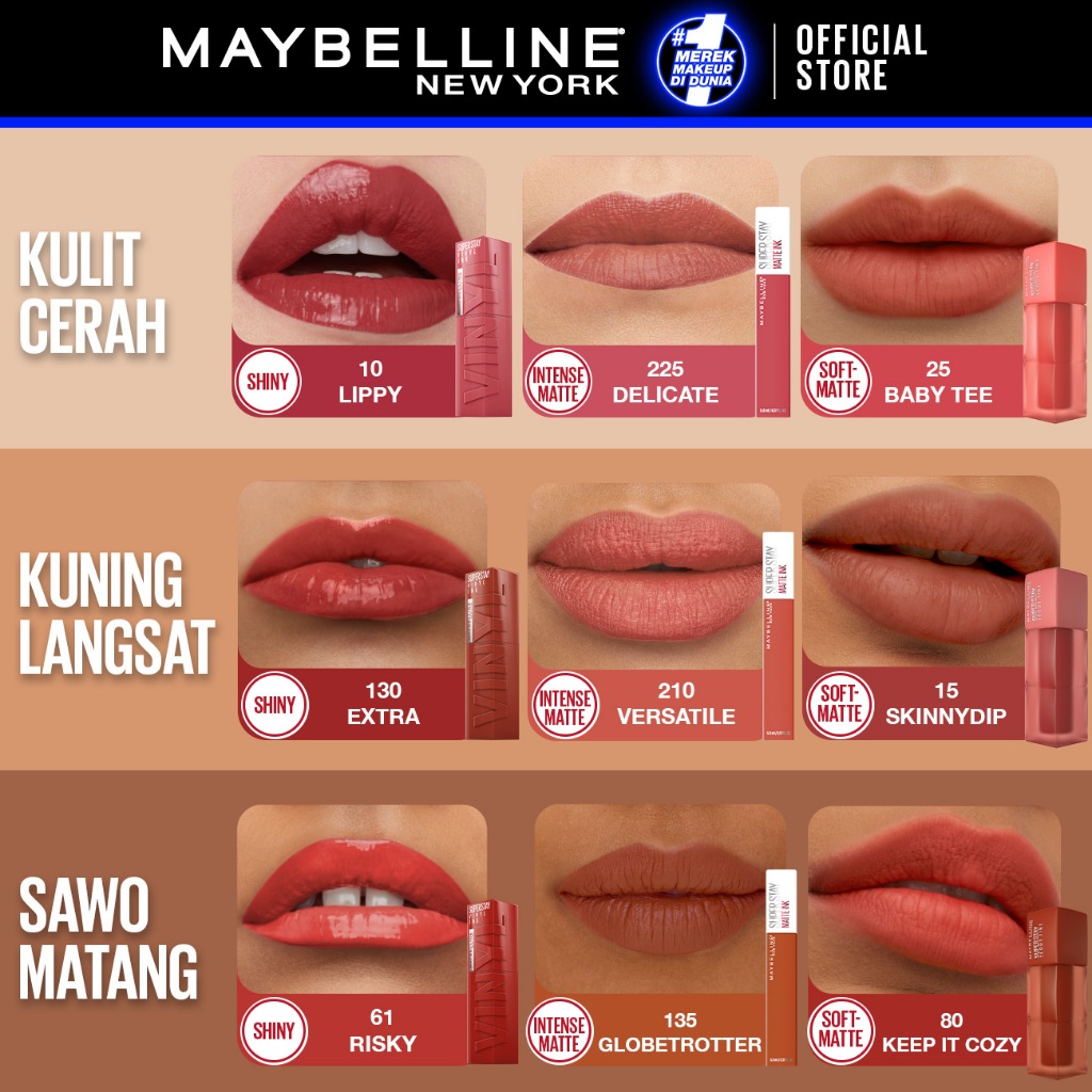 Jual MAYBELLINE OFFICIAL Superstay Lip Bundle Superstay Matte Ink + Superstay Vinyl Ink ...