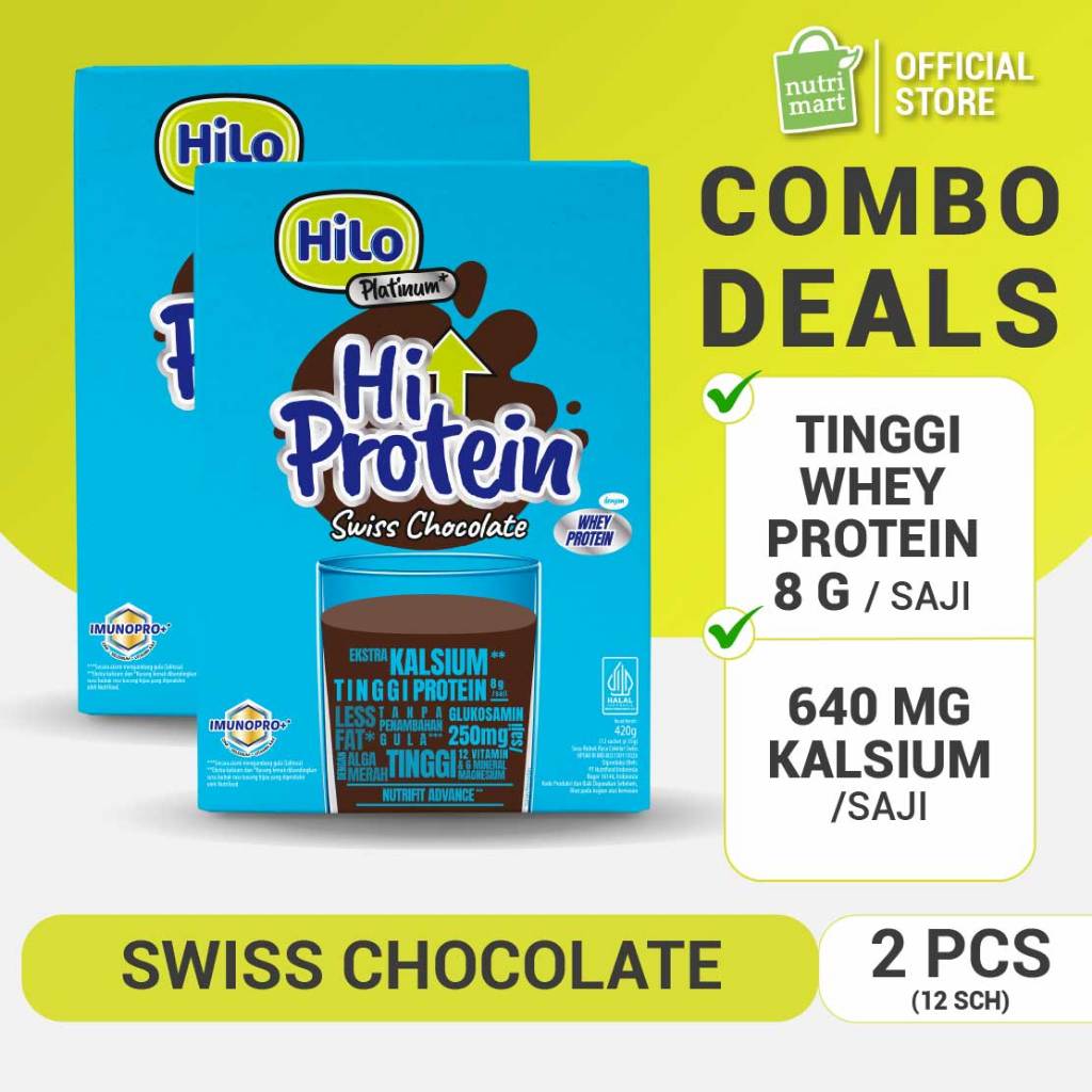 Jual Twin Pack - HiLo Platinum Swiss Chocolate (12 Sch) - Susu Tinggi ...