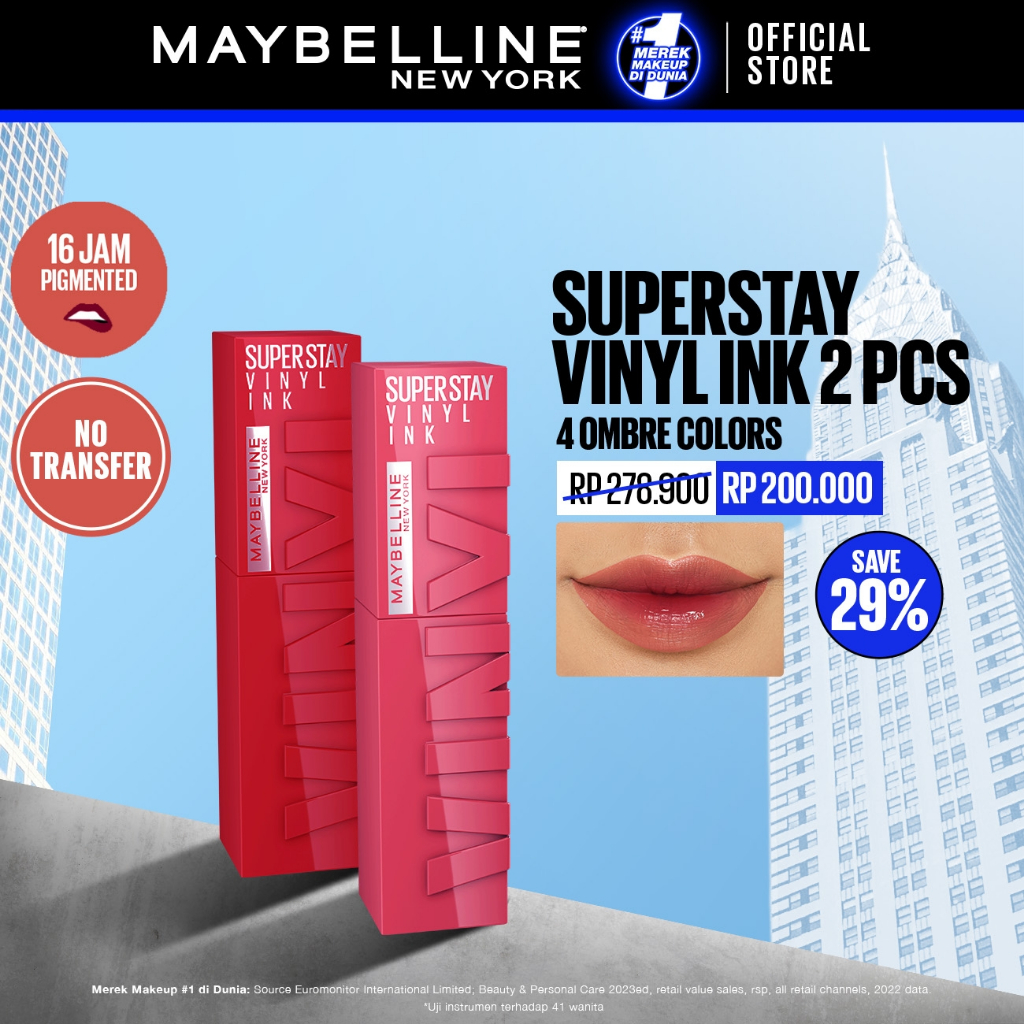 Jual Maybeline Vinyl Ink Terlengkap & Harga Terbaru Mei 2026 | Shopee ...
