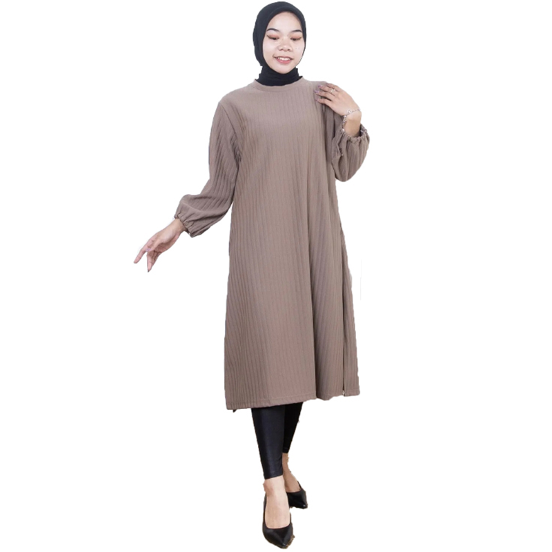 Jual Long tunik baju ratu knit rajut tunik muslimah jumbo kimia dress ...
