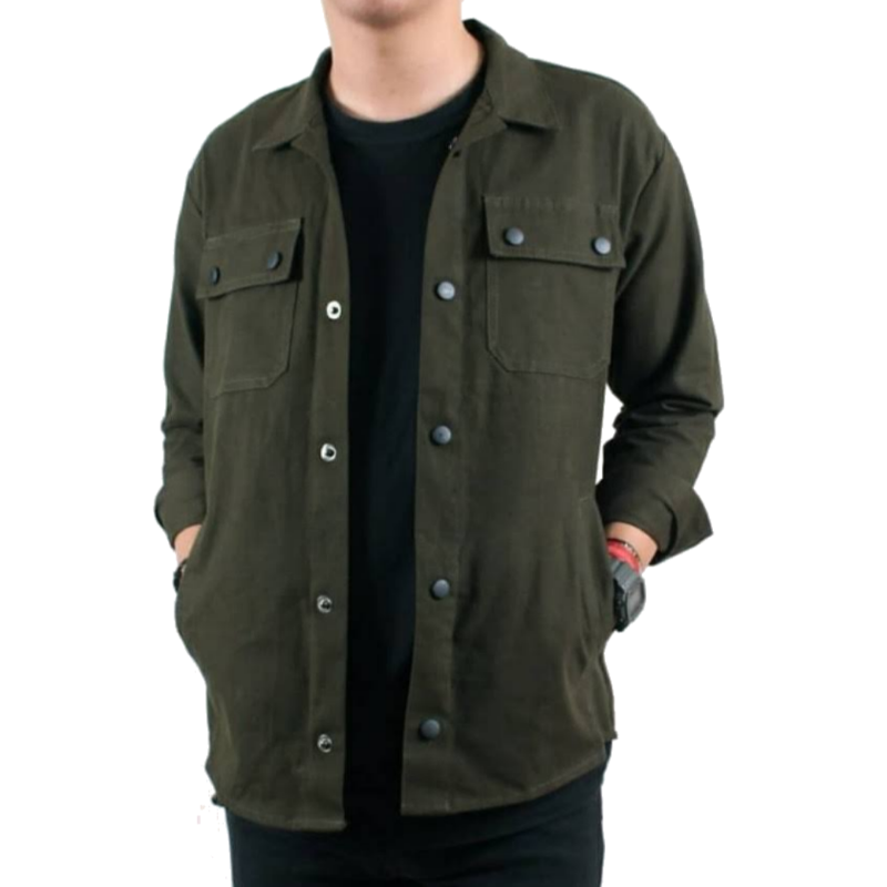 Jual Kemeja Semi Parka Couple Korean style Top - Jaket Semi Parka Outer ...